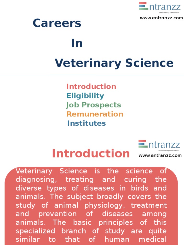 Careers in Veterinary Science | PDF