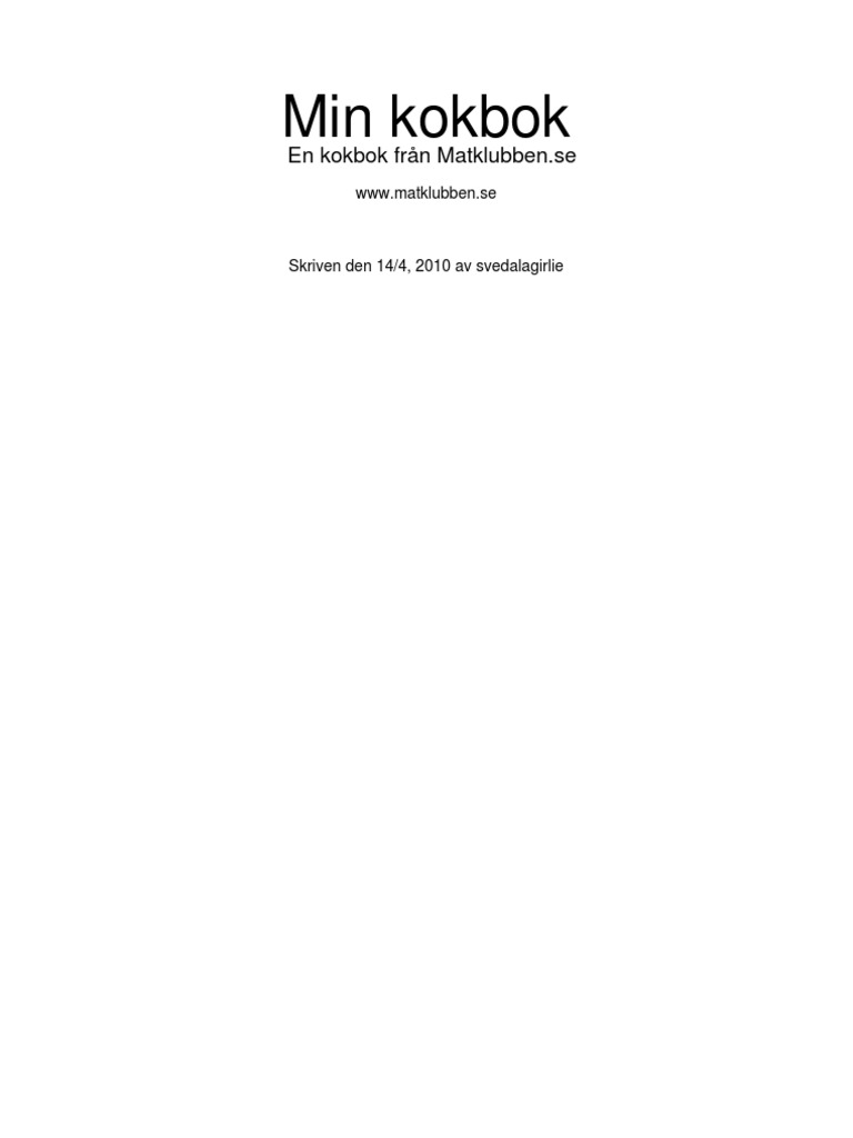 Mina Recept | PDF