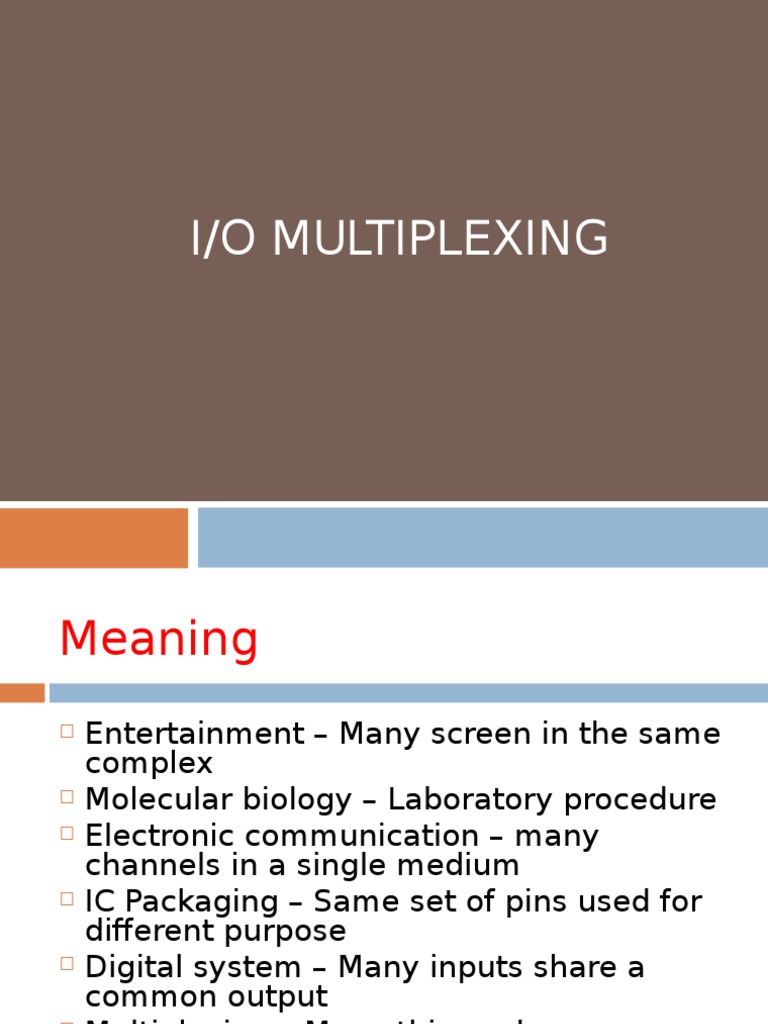 IO Multiplexing | PDF | Operating System Technology | Data Transmission