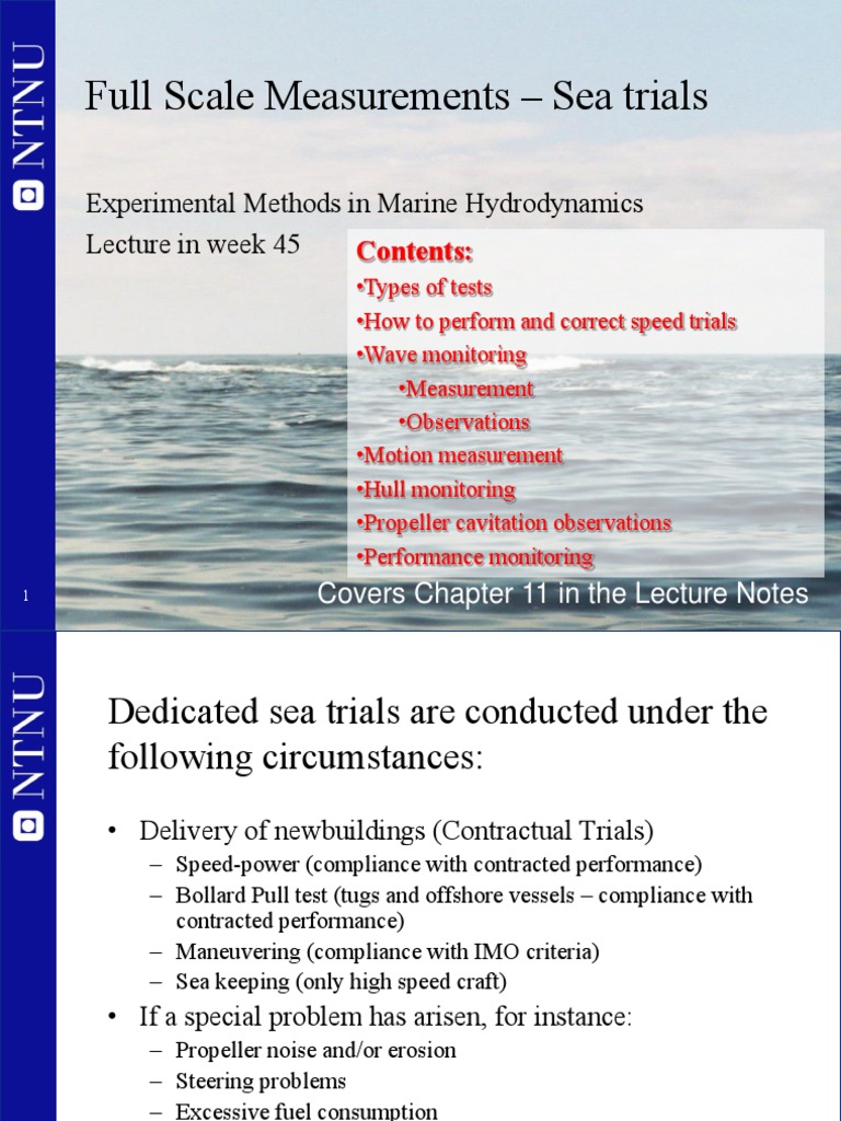 Marine Hydrodynamics Trials Guide | PDF | Ships | Accelerometer