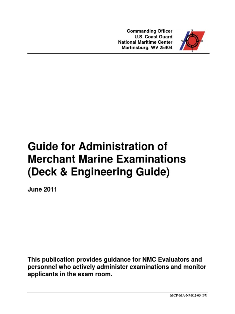 Deck and Engineering Guide USCG NEW | PDF | United States Merchant ...