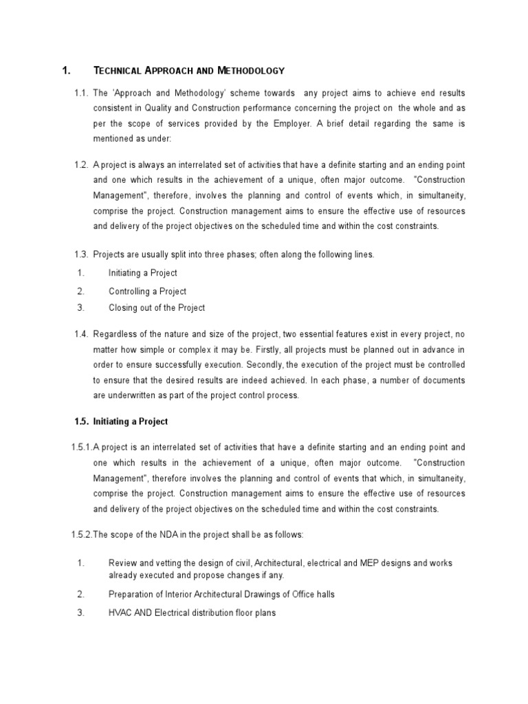 GCU Technical Approach and Methodology | General Contractor ...