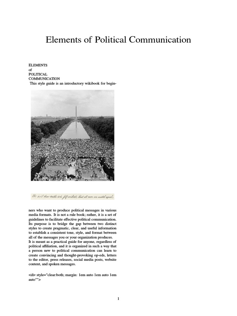 Guide to Political Communication Elements | PDF | Creative Commons ...