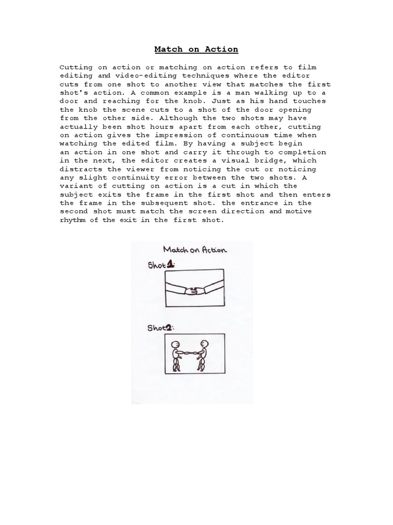 Understanding Match on Action Cuts | PDF