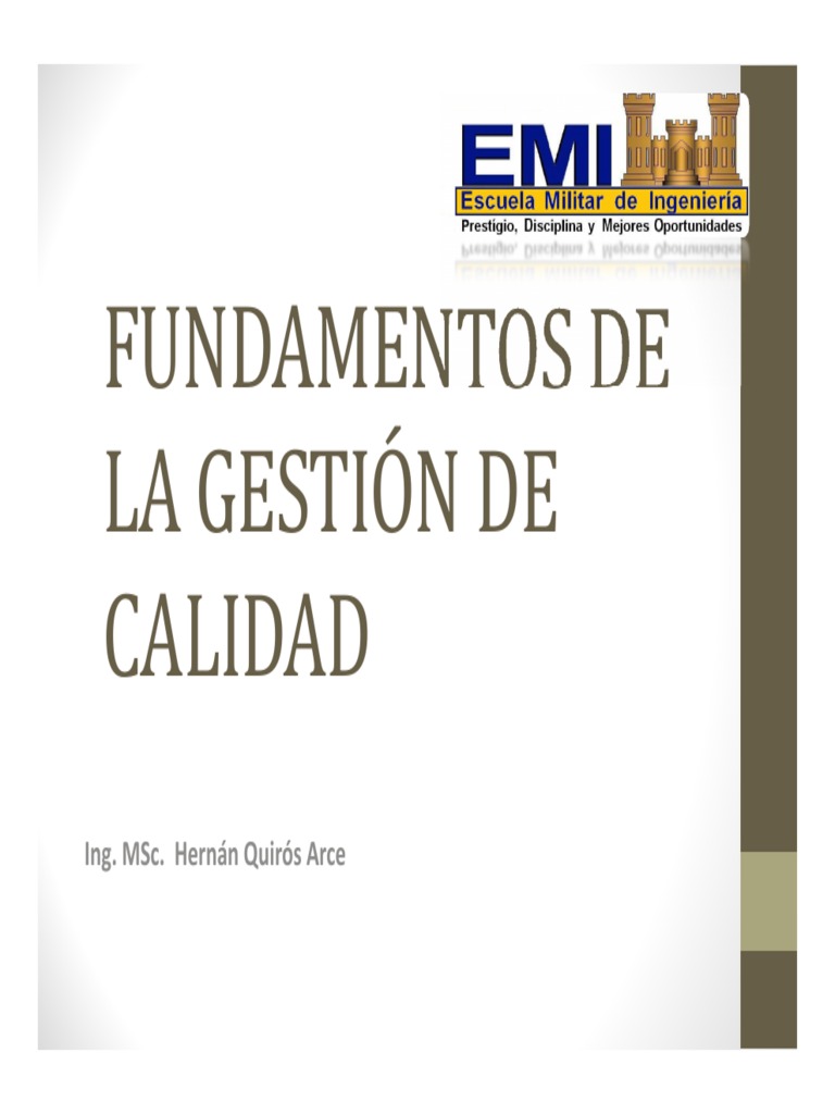 Fundamentos de La Gestión de Calidad | PDF | Calidad (comercial) | Ciencia y Tecnología