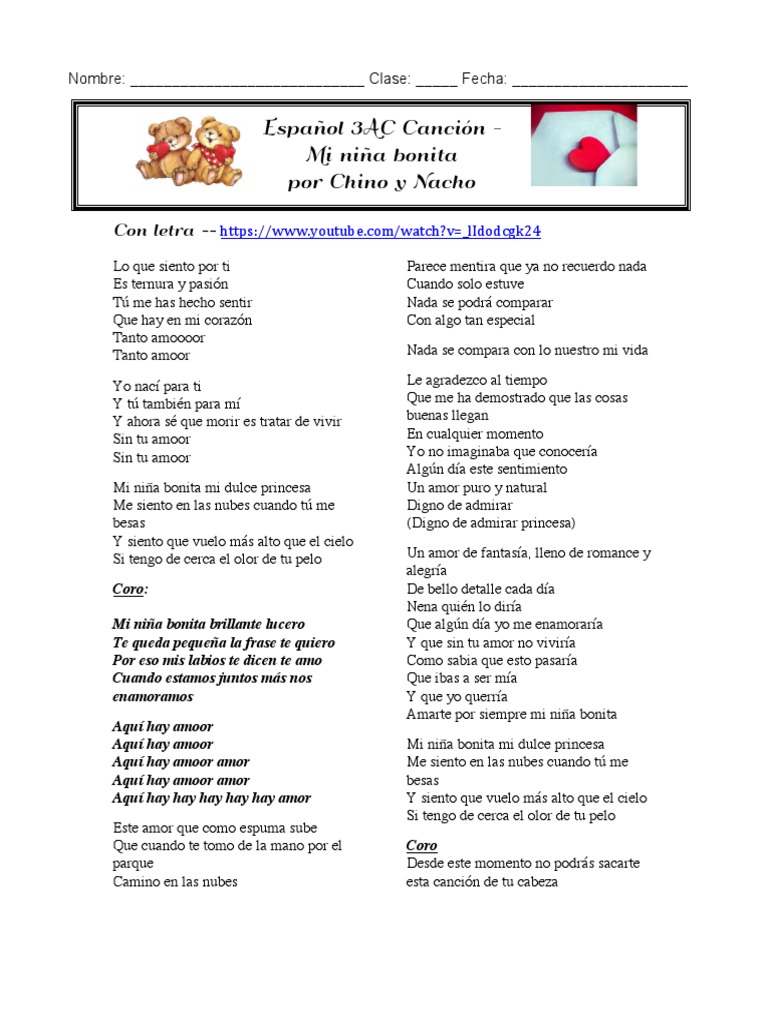 Mi Nina Bonita - Chino y Nacho | PDF