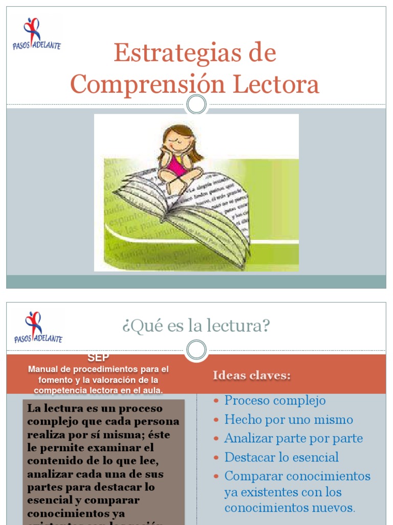 Estrategias de Comprension Lectora Parte 1 | PDF | Lectura (proceso ...