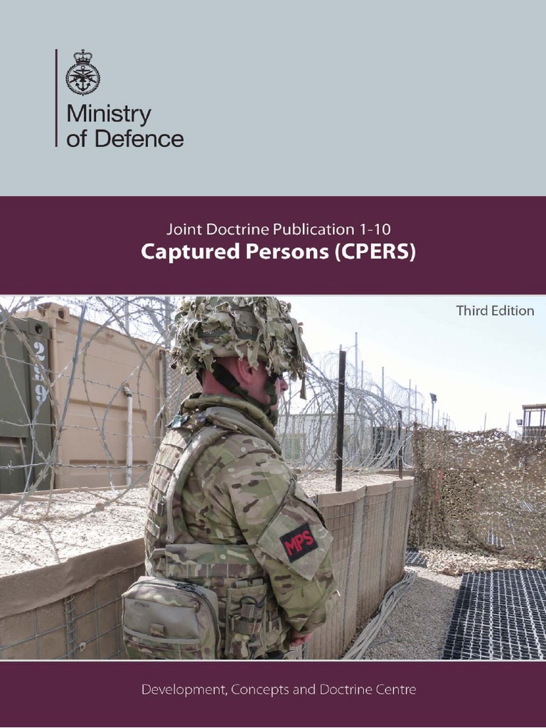 Joint Doctrine Publication 1-10 | Military Occupation | Detention ...