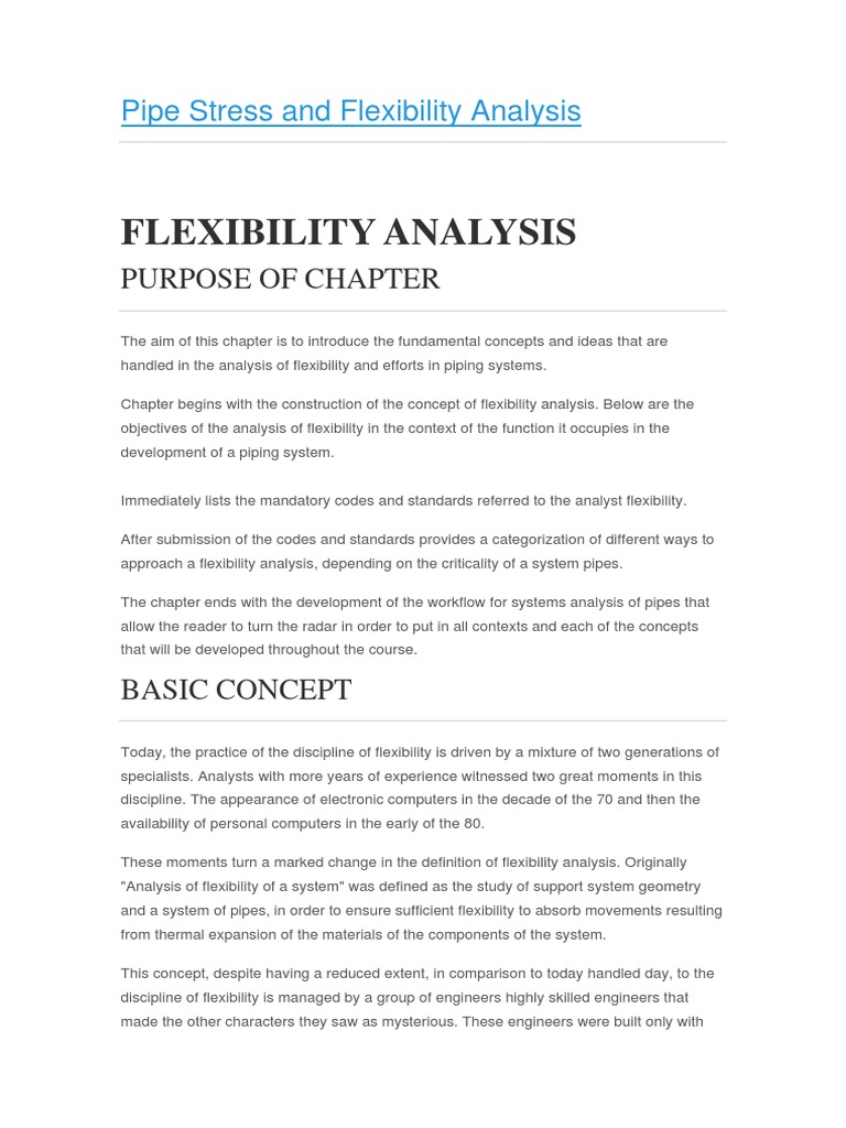 Piping Flexibility and Stress Analysis | PDF | Pipe (Fluid Conveyance ...
