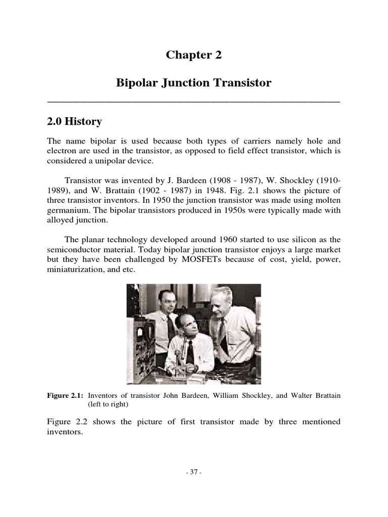 Chapter 2 Bipolar Junction Transistor | PDF | Bipolar Junction Transistor | Transistor