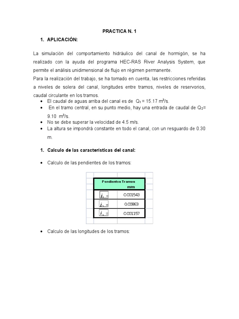 Aplicaciones Hec - Ras | PDF | Reservorio | Descarga (hidrología)