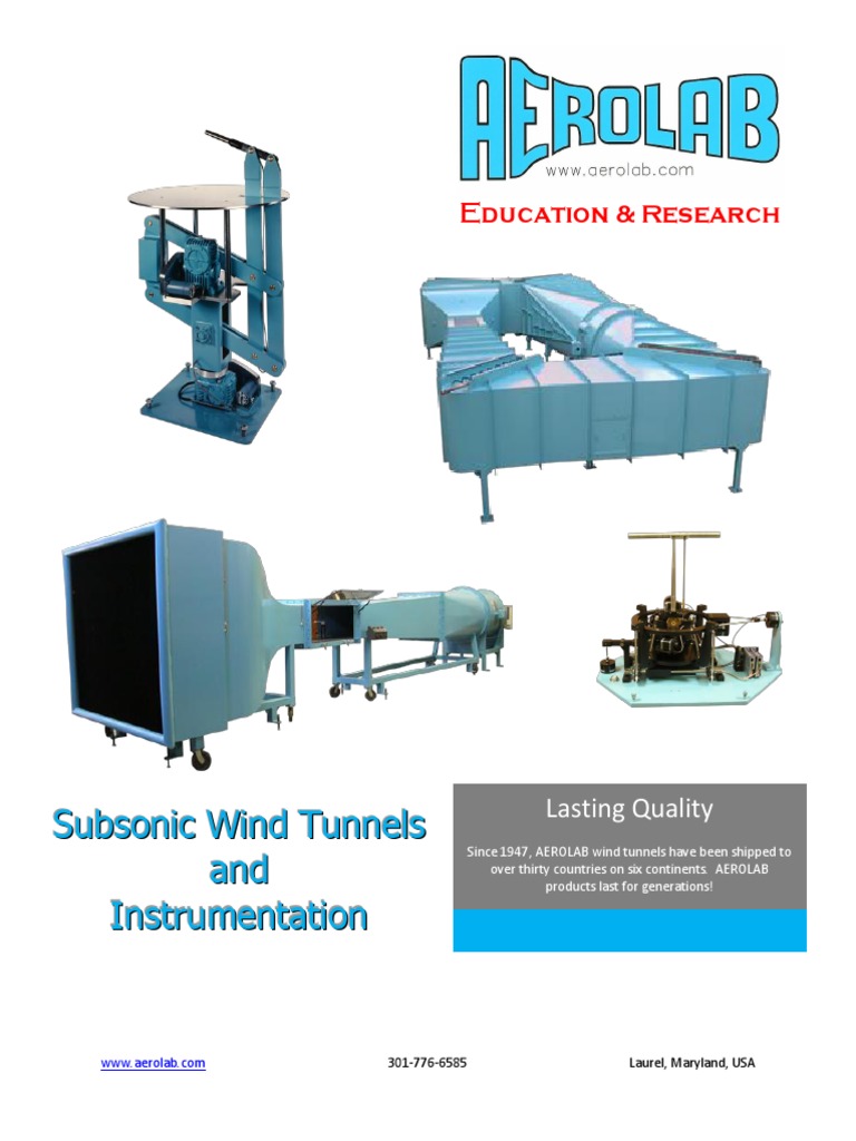 Wind Tunnel AEROLAB Open Circuit Brochure | PDF | Wind Tunnel | Data ...