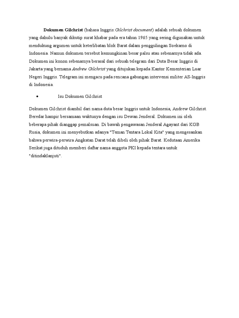 Dokumen Gilchrist | PDF