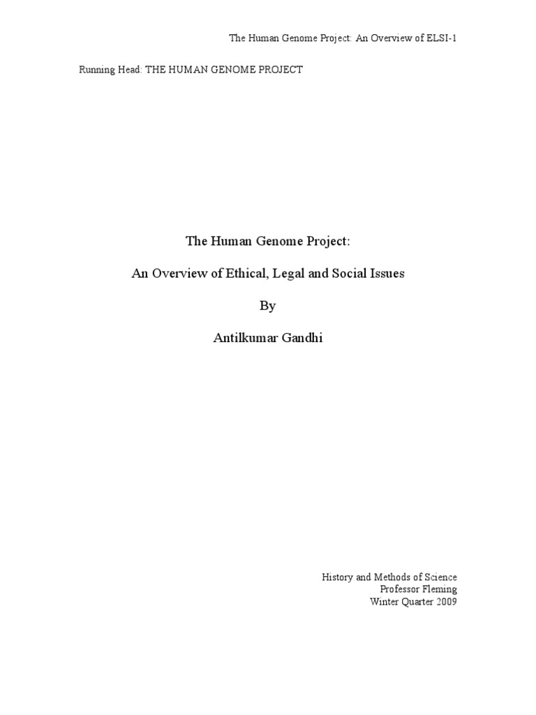Human Genome Project: ELSI Overview | PDF | Genetic Testing | Human Genome
