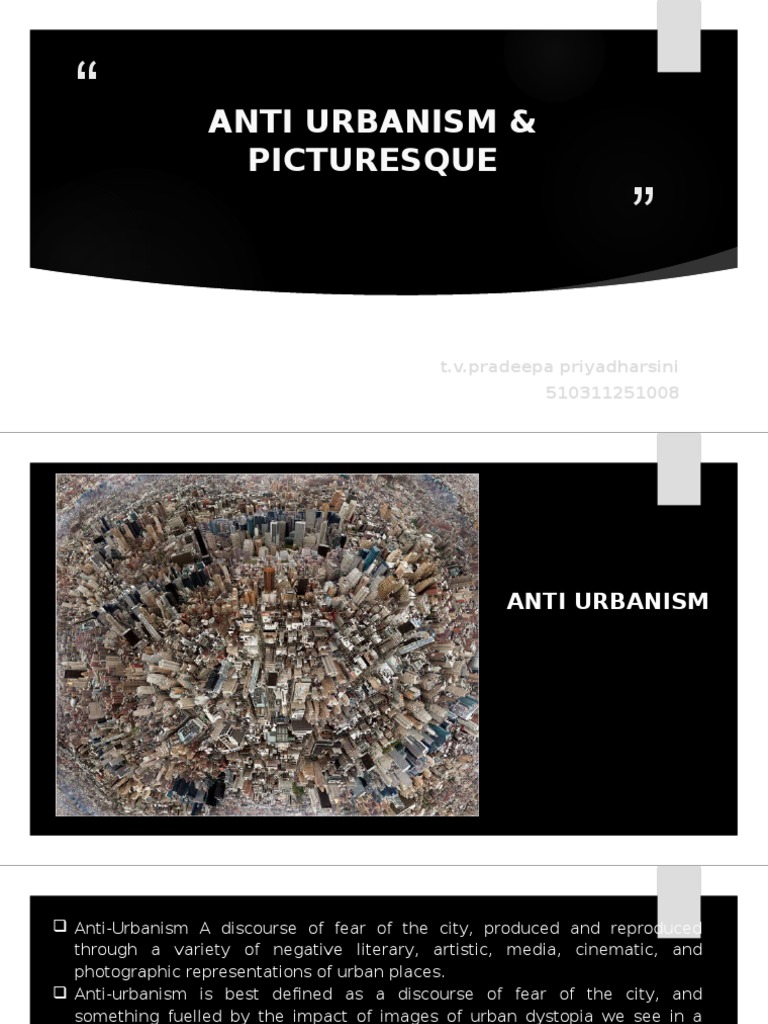 Anti Urbanism and Picturesque | PDF