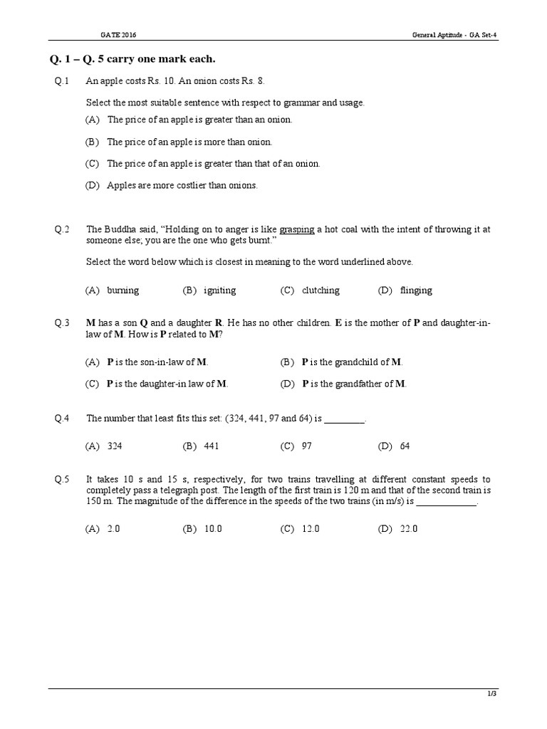Gate 2016 IN Question Paper | PDF | Frequency Modulation | Operational ...