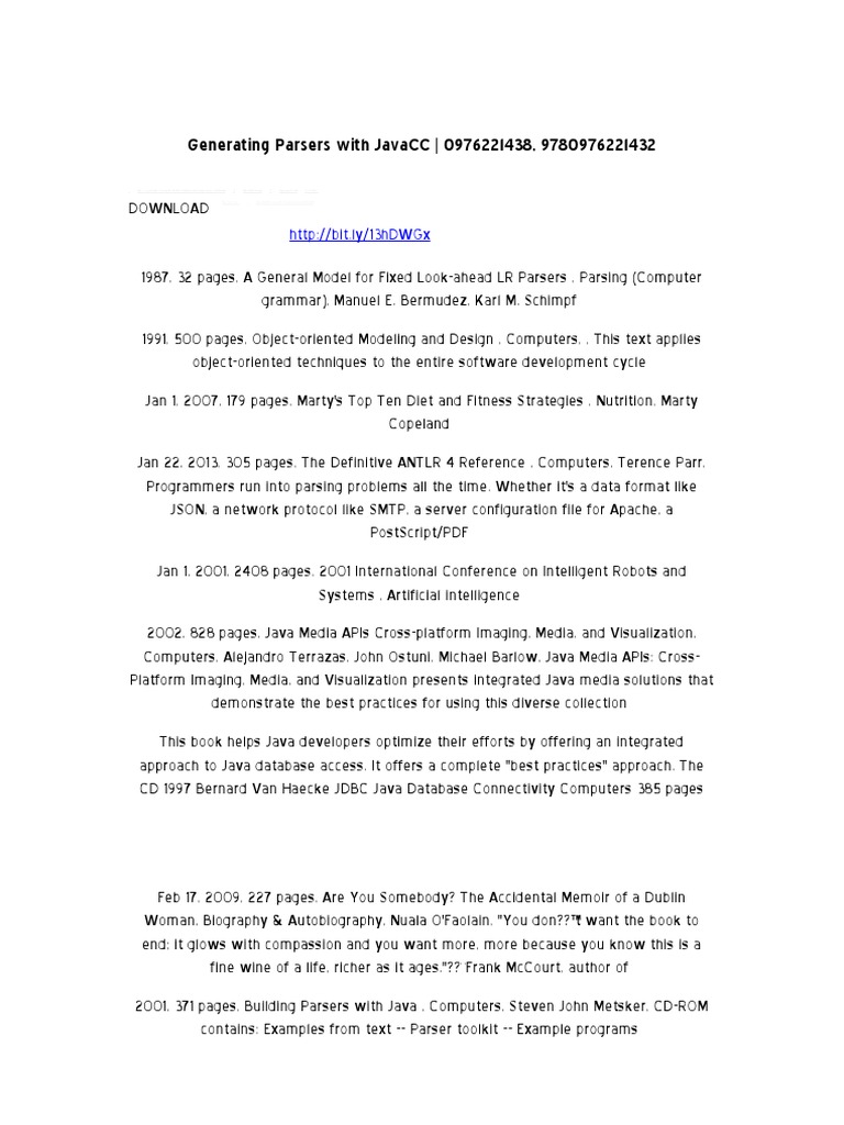 Generating Parsers With Javacc | PDF | Eclipse (Software) | Parsing