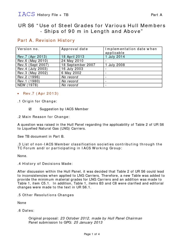 IACS Under 90 Steel Selection | PDF | Deck (Ship) | Strength Of Materials