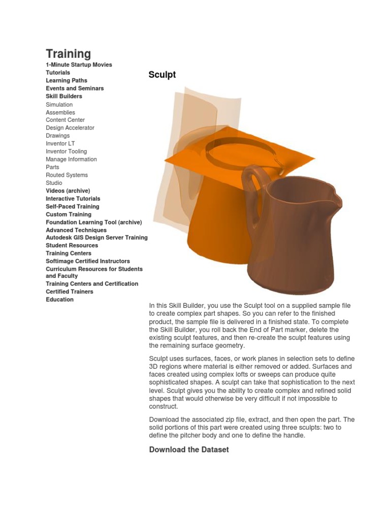 Autodesk Inventor Sculpt Feature | PDF | Plane (Geometry) | Autodesk