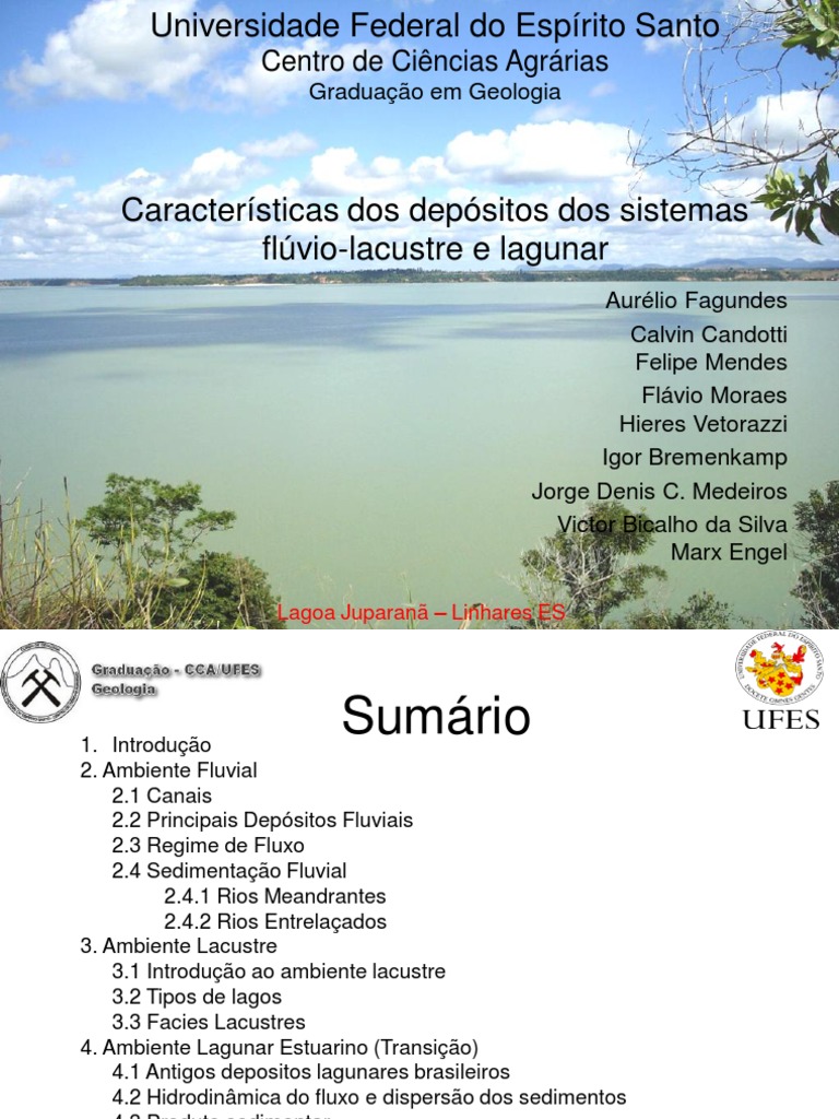 Depositos Fluvio-Lacustre e Lagunar | Estuário | Rocha Clástica Depositos Fluvio-Lacustre e Lagunar | Estuário | Rocha Clástica