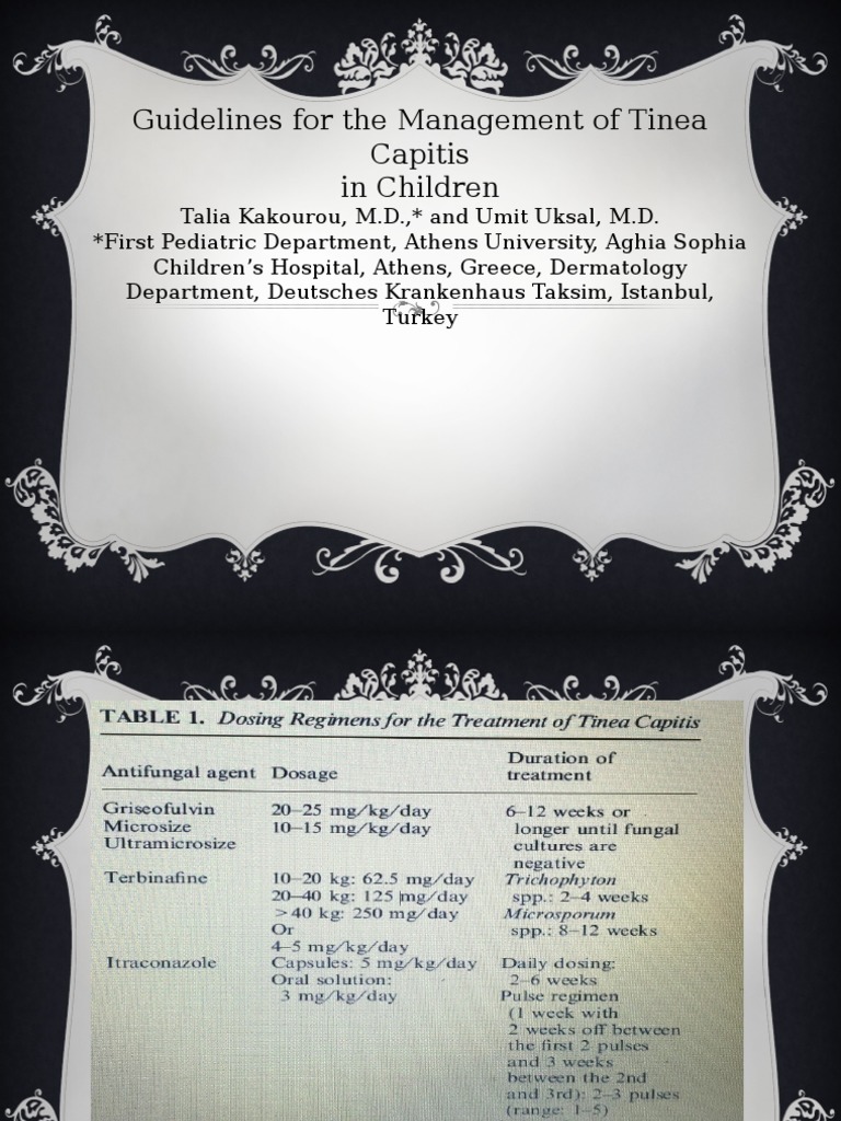 Tinea Capitis Management in Children | PDF