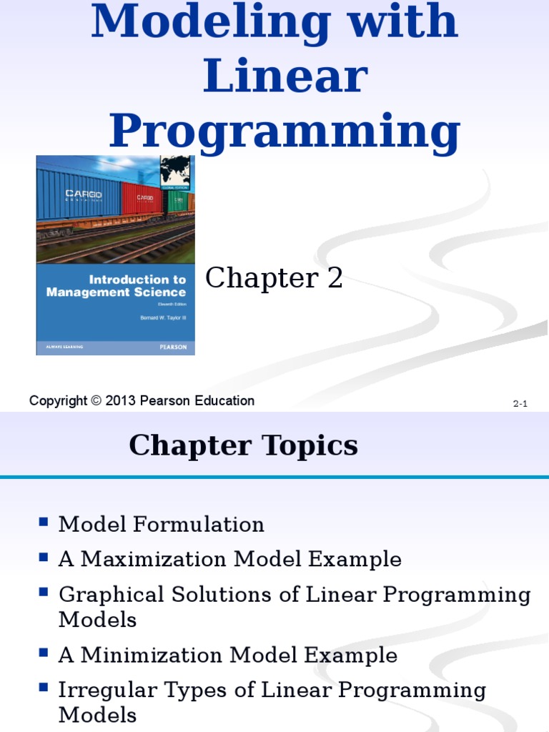 Taylor Introms11GE PPT 02 | PDF | Linear Programming | Loss Function