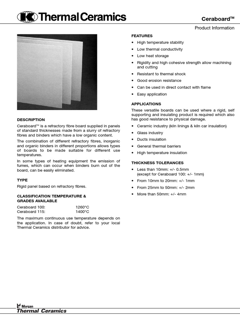 Cera Board | PDF | Refractory | Building Insulation