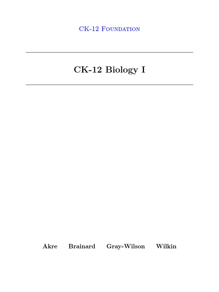 CK 12 Biology I | PDF