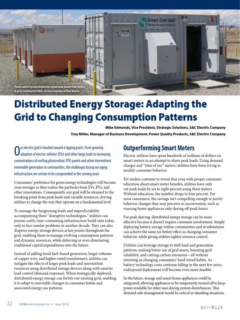 Distributed Energy Storage | PDF | Distributed Generation | Electrical Grid