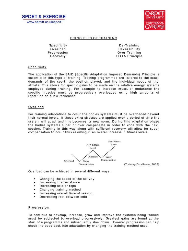 A Comprehensive Guide to Training Principles: Specificity, Overload ...