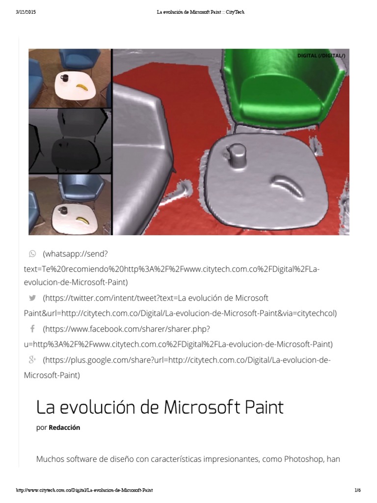 La Evolución de Microsoft Paint | PDF | Microsoft | Realidad virtual