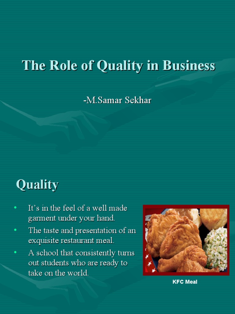 Role of Quality in Business | PDF | Competitive Advantage | Iso 9000