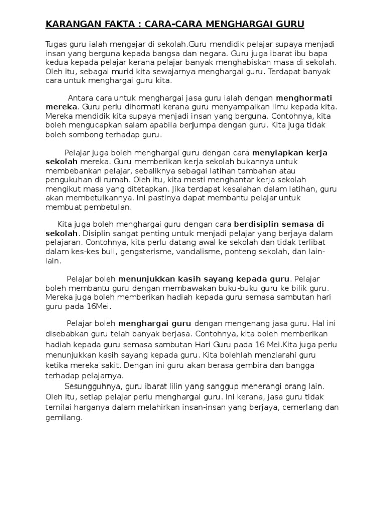 Karangan Fakta | PDF
