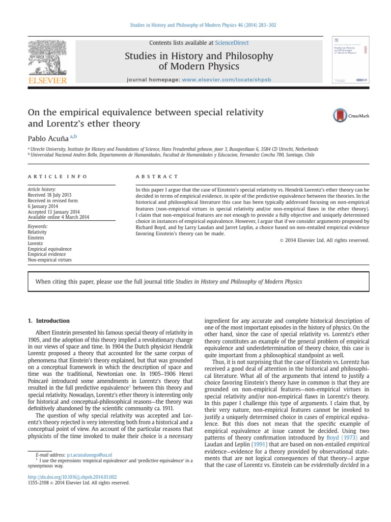 Acuña, P. (2014) - On The Empirical Equivalence Between Special ...