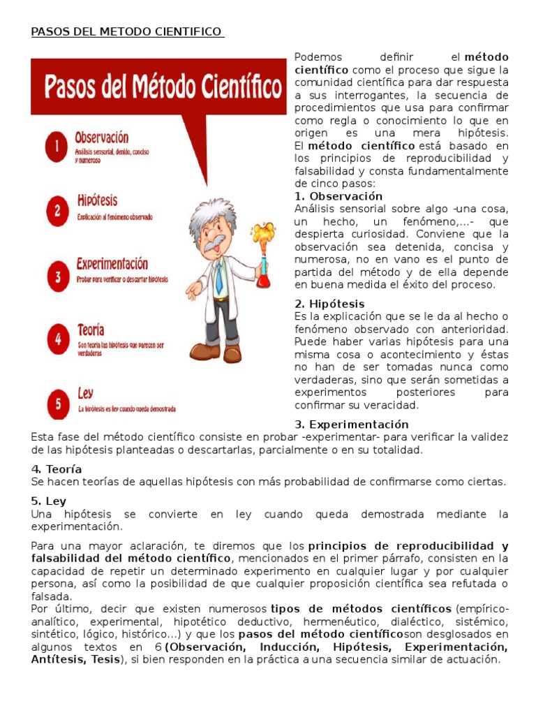 Pasos Del Metodo Cientifico | PDF