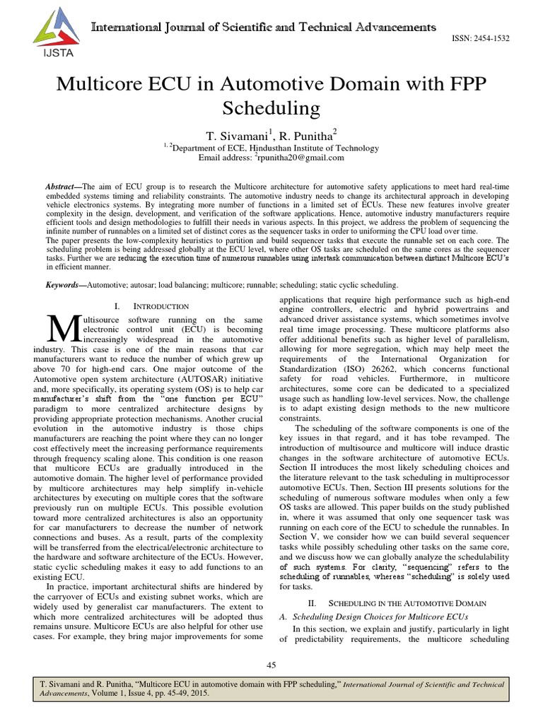 Ijsta V1n4r16y15 | PDF | Multi Core Processor | Scheduling (Computing)