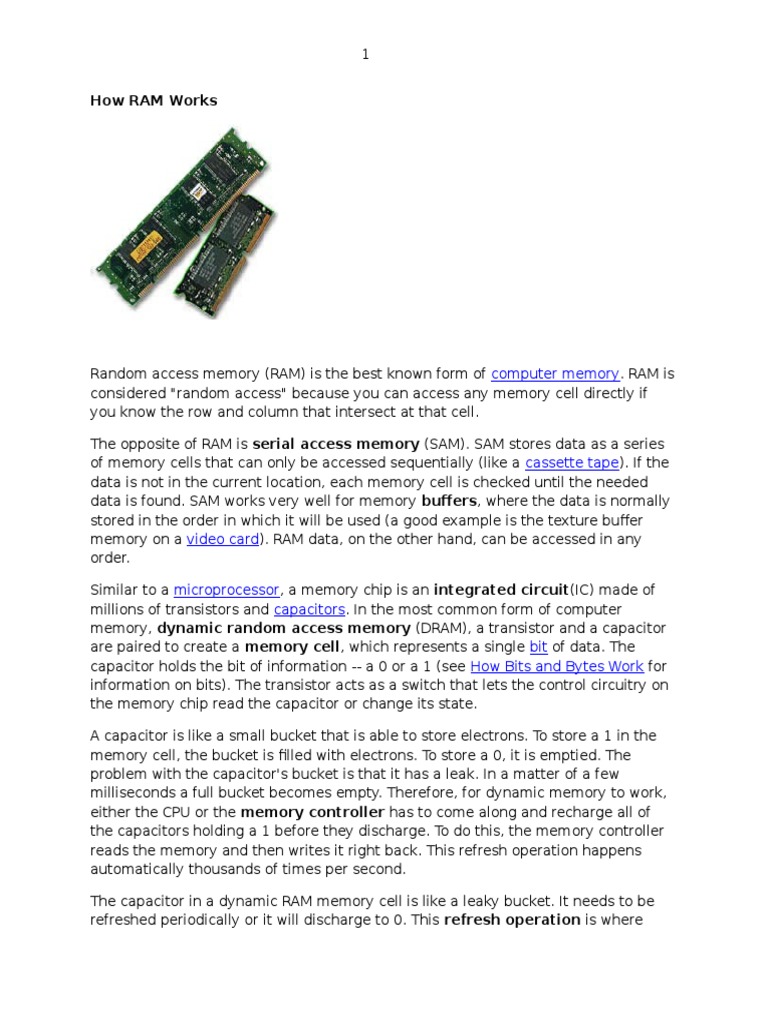 How RAM Works 28 by Nafees | PDF | Dynamic Random Access Memory ...