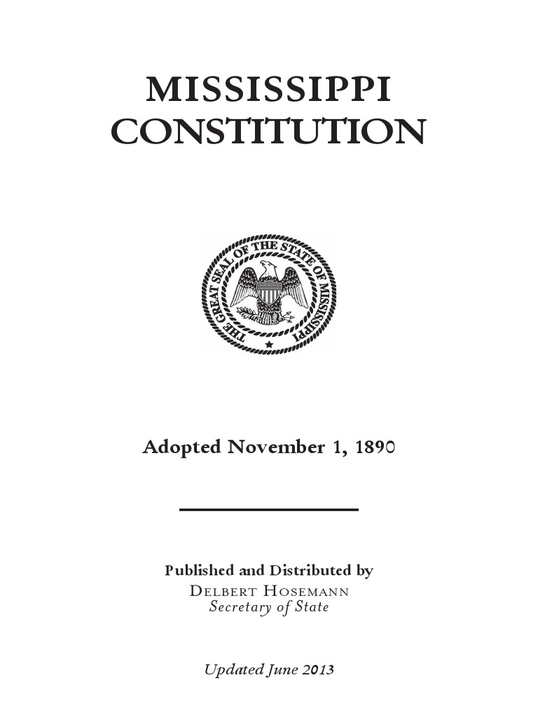 Mississippi Constitution PDF | PDF | Bail | United States Constitution