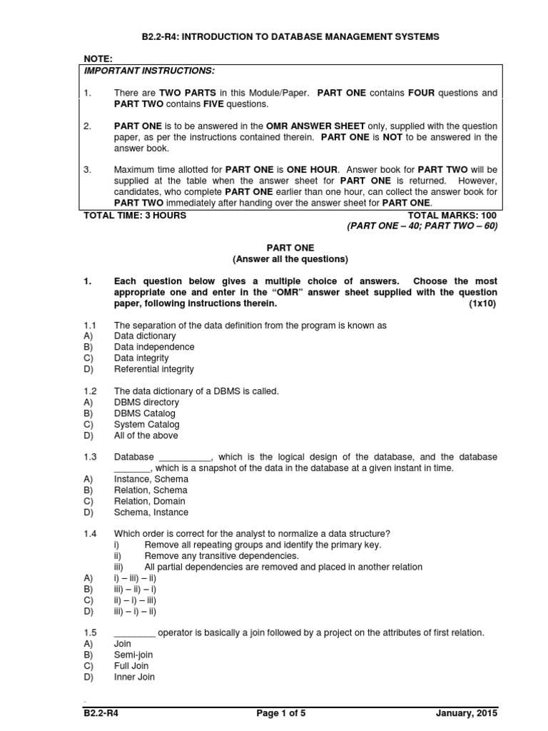 NIELIT CCC Exam Paper | PDF | Relational Database | Databases NIELIT CCC Exam Paper | PDF | Relational Database | Databases