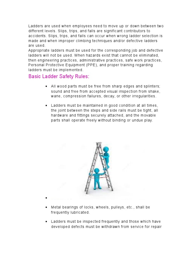 Ladders Safety | PDF | Ladder | Personal Protective Equipment