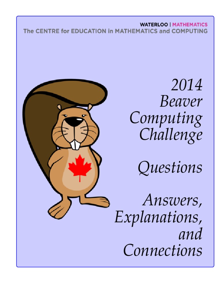 2014 Beaver Computing Challenge Questions Answers, Explanations, and ...