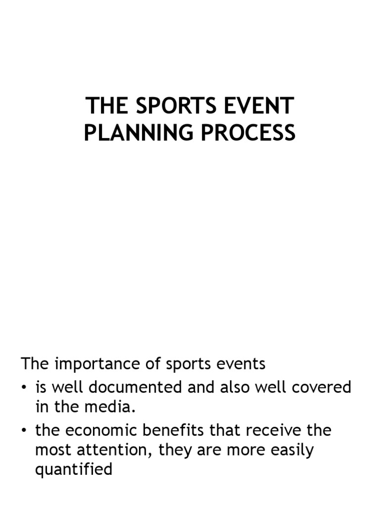 The Sports Event Planning | PDF | Evaluation | Strategic Management