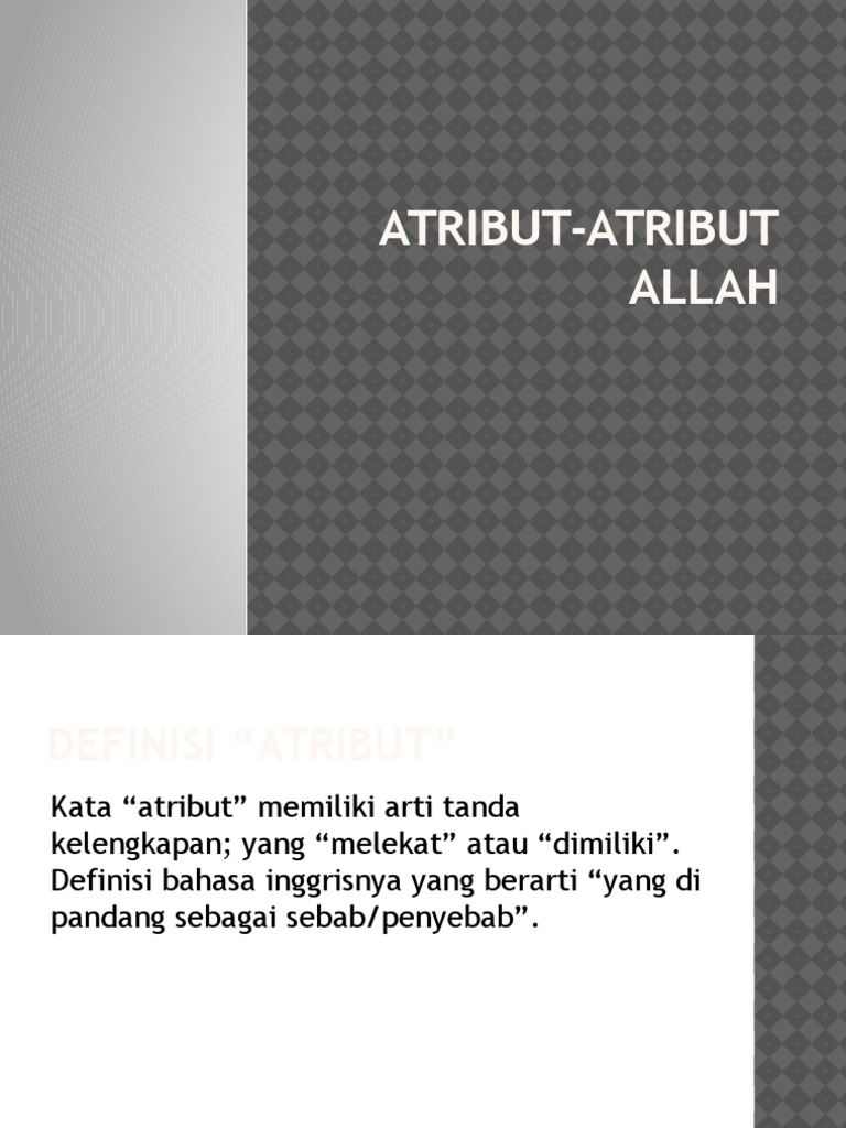 UTS Atribut-Atribut Allah | PDF