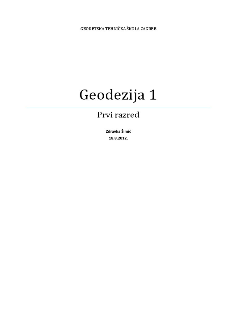 Geodezija 1 | PDF