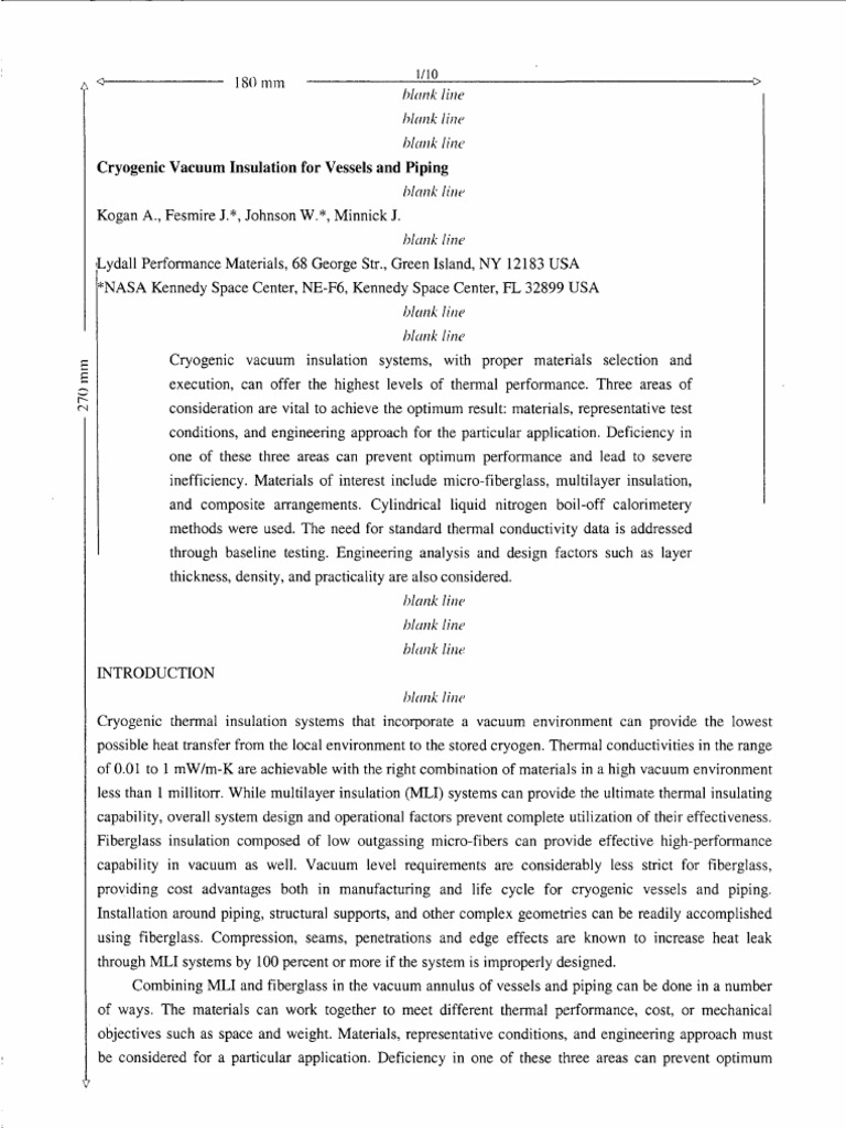 Cryo Lite | PDF | Thermal Insulation | Thermal Conduction