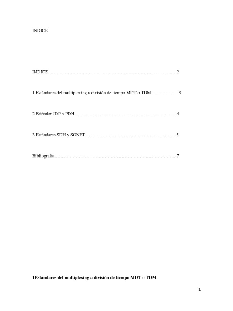 PDH SDH TDM | PDF | Multiplexación | Tecnología de medios