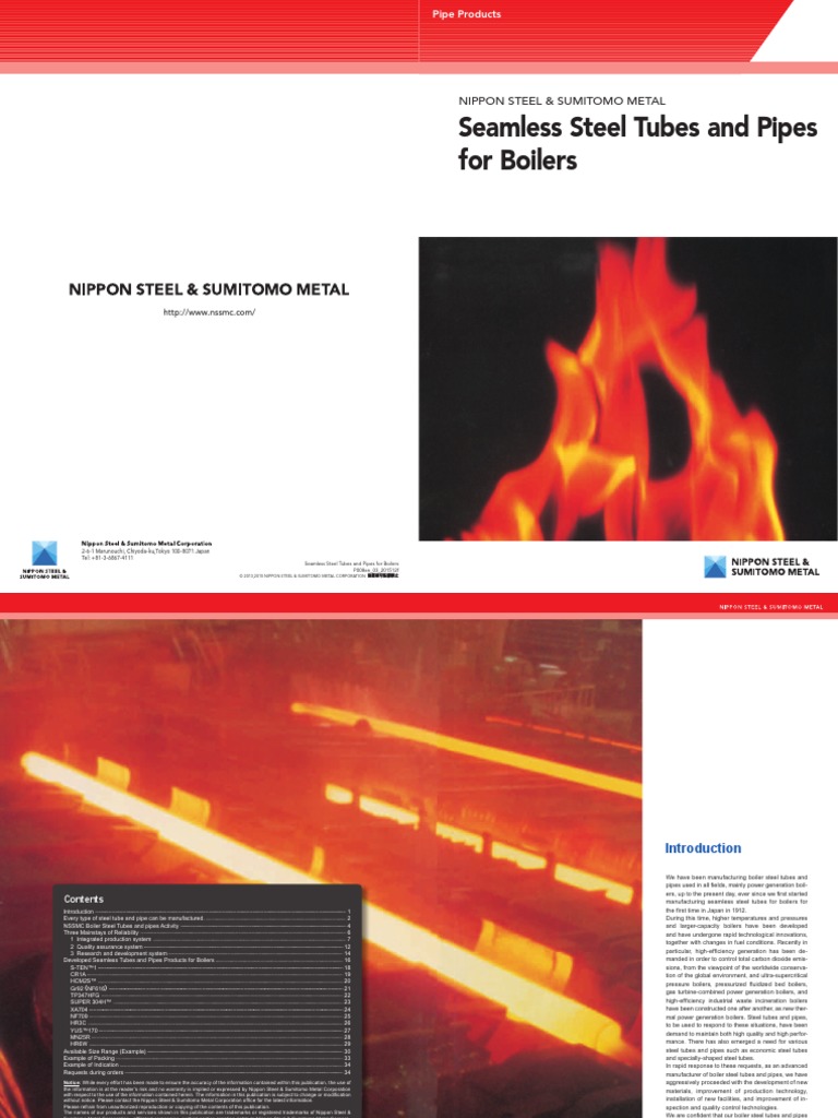 Seamless Steel Tubes and Pipes For Boilers | PDF | Stainless Steel ...