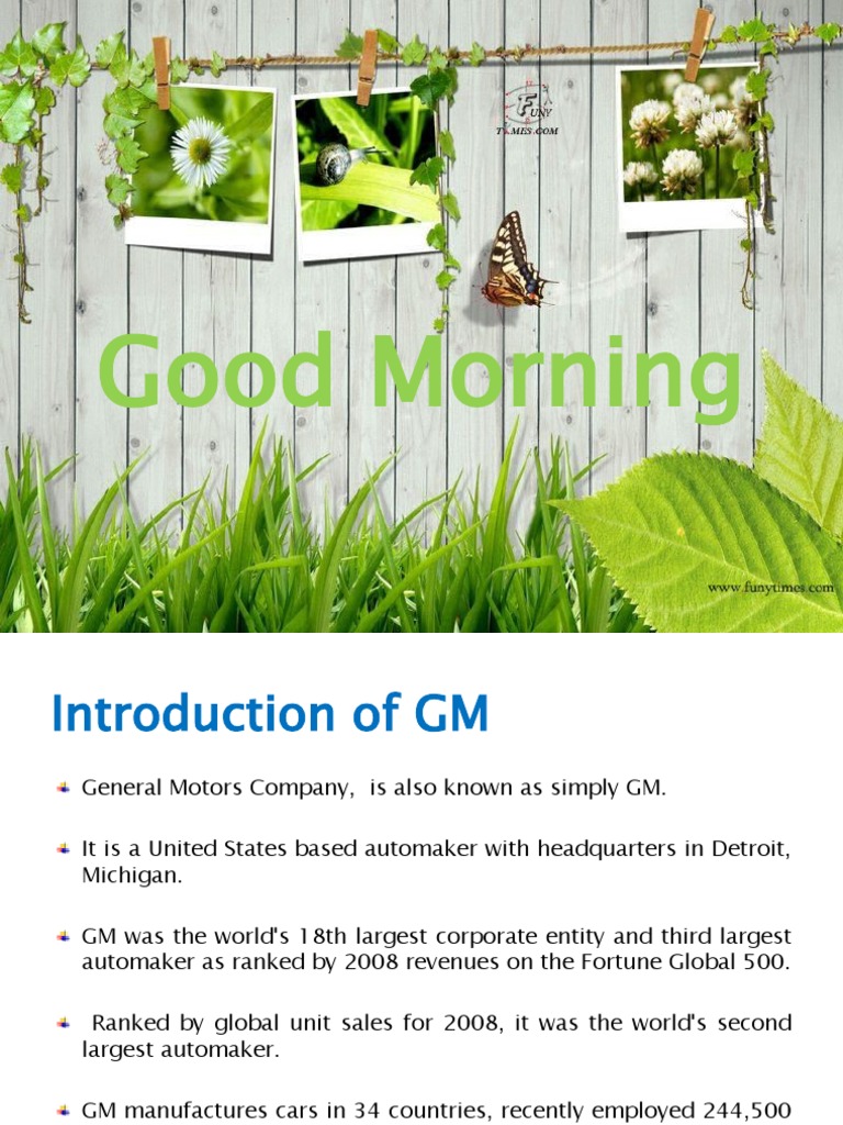 Overview of General Motors Company | PDF | General Motors | Industries