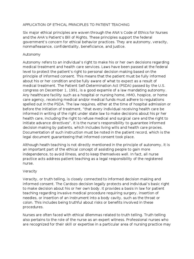 Application of Ethical Principles | PDF | Confidentiality | Negligence