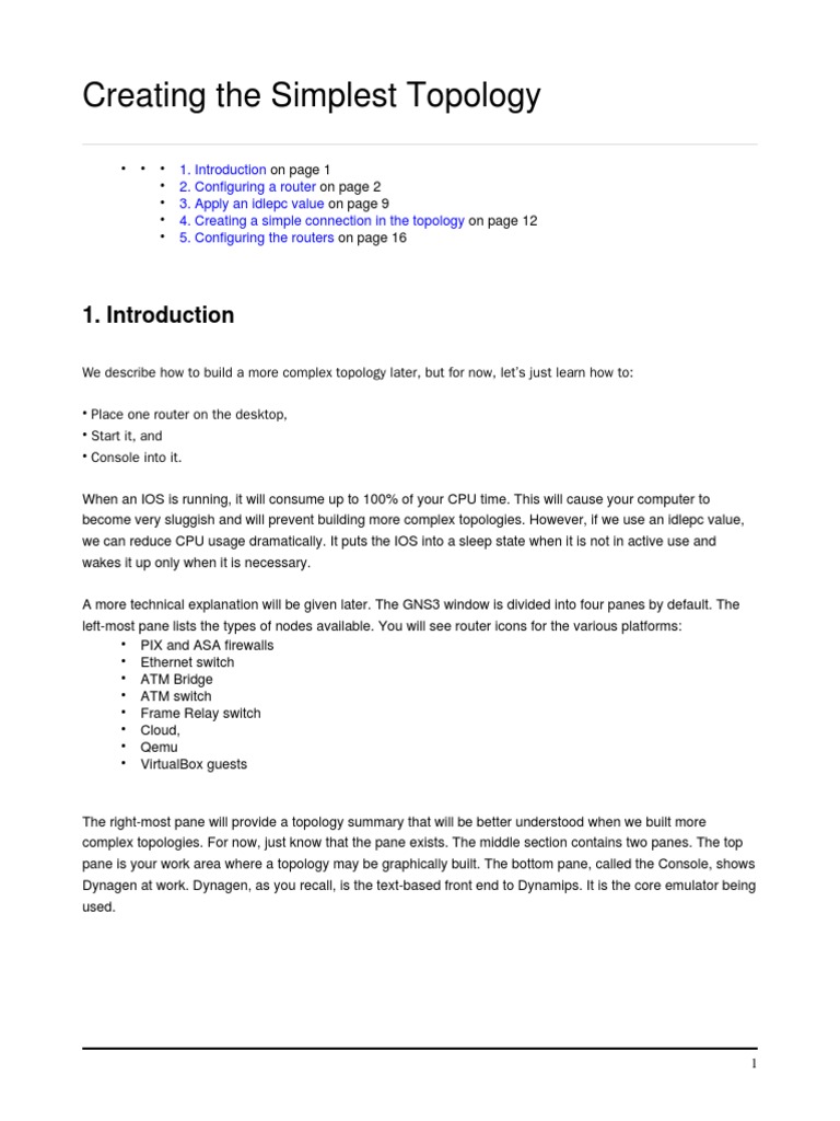 GNS3: Building Simple Topologies | PDF | Network Switch | Network Topology